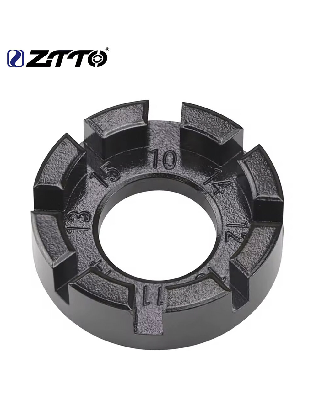 Спицевой ключ ZTTO для велосипеда, стальной, 8 отверстий, цвет черный