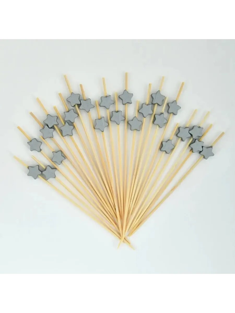 Элегантные серебряные шпажки для закусок, 24 шт