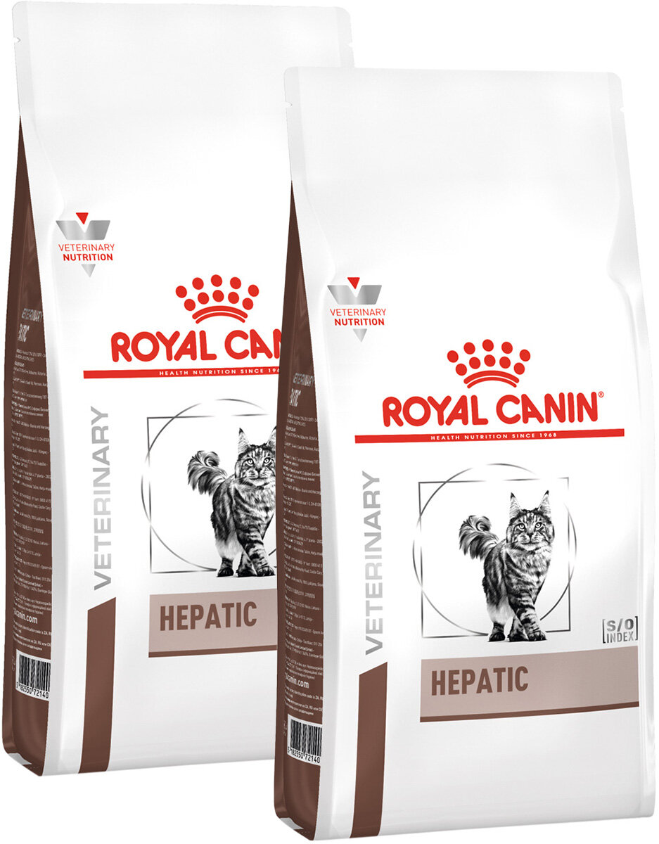 Корм сухой Royal Canin Hepatic Hf26 для взрослых кошек, при заболеваниях печени, 2 кг х 2 шт