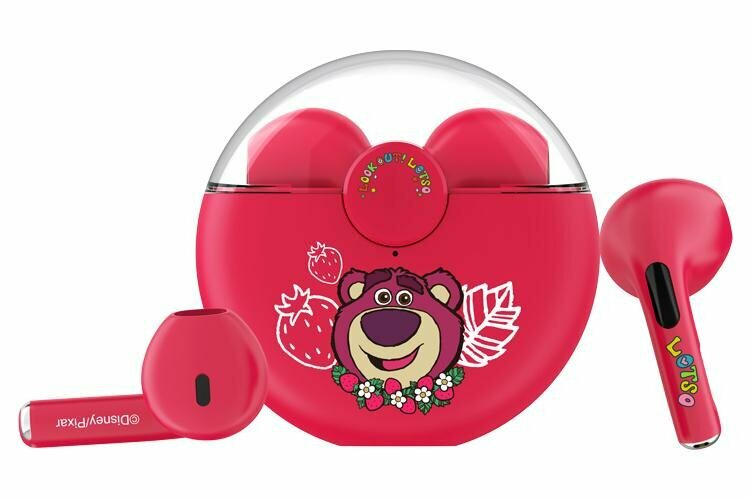 Наушники беспроводные Disney, red lotso, прозрачный космический капсул, высокая четкость звука