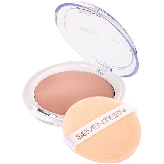 Компактная пудра для лица Seventeen Natural Silky Transparent Compact Powder, с Алоэ Вера SPF15 тон 07 средняя карамель