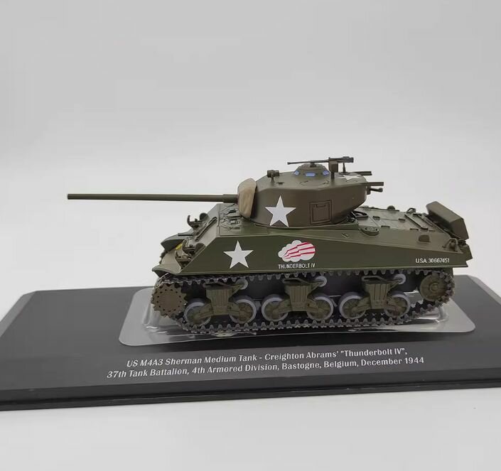 M4A3 Sherman (Шерман), средний танк США, Вторая мировая война, готовая металлическая модель 1:43, коллекционная