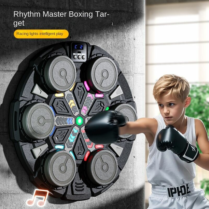 Детский боксерский тренажер, музыкальная груша на стену, интерактивная