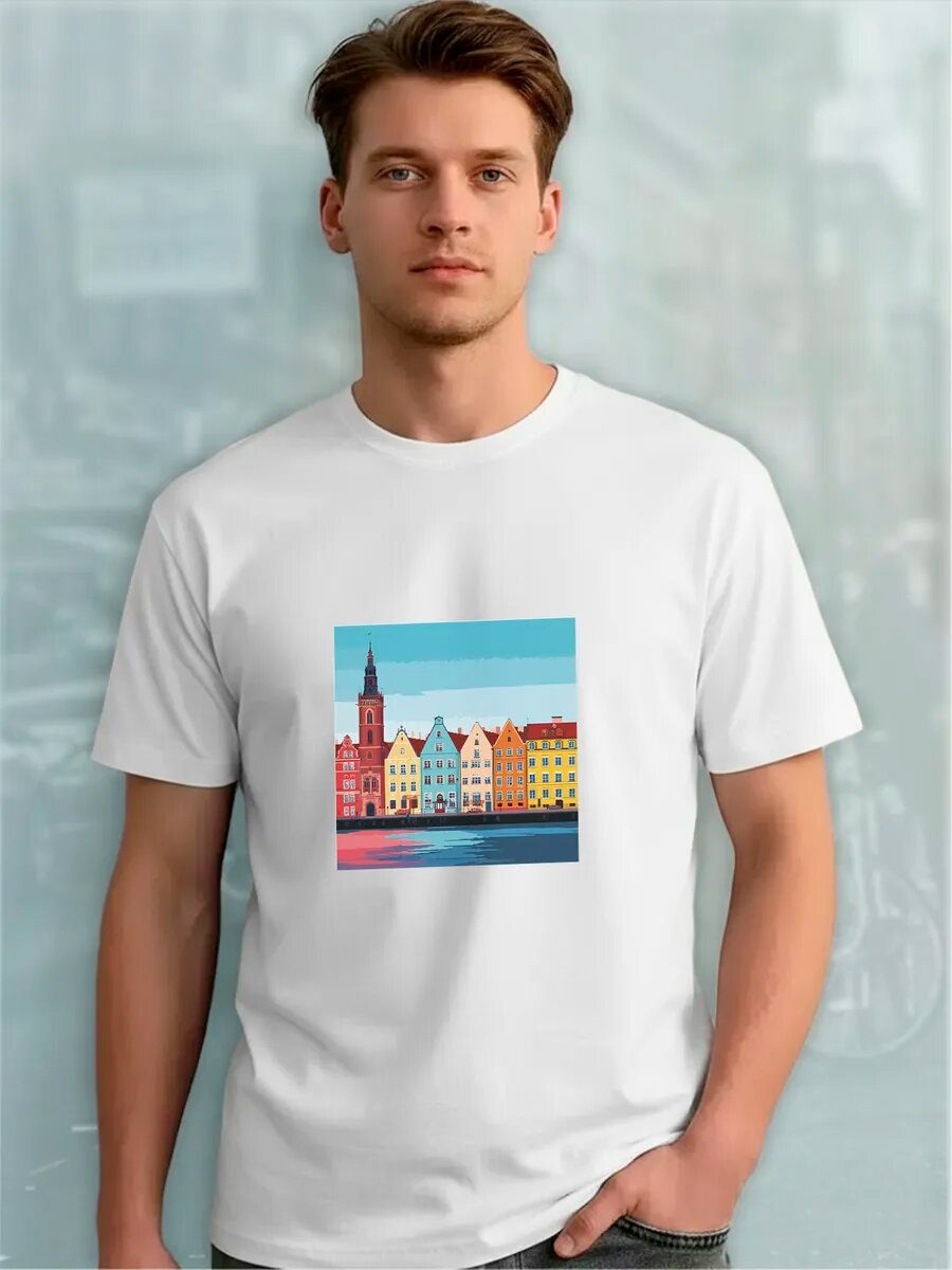 Футболка PRINTSHOT, 1 шт., размер XS, белый — фото 1
