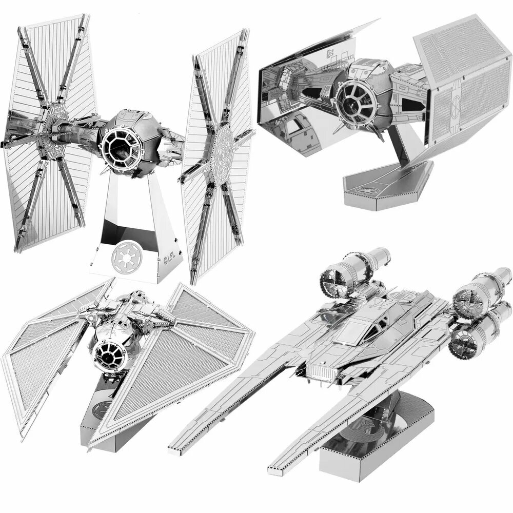 Звездные войны 4 комплекта 3D Металлическая модель DIY Игрушки，（Рекомендуемые качественные продукты）
