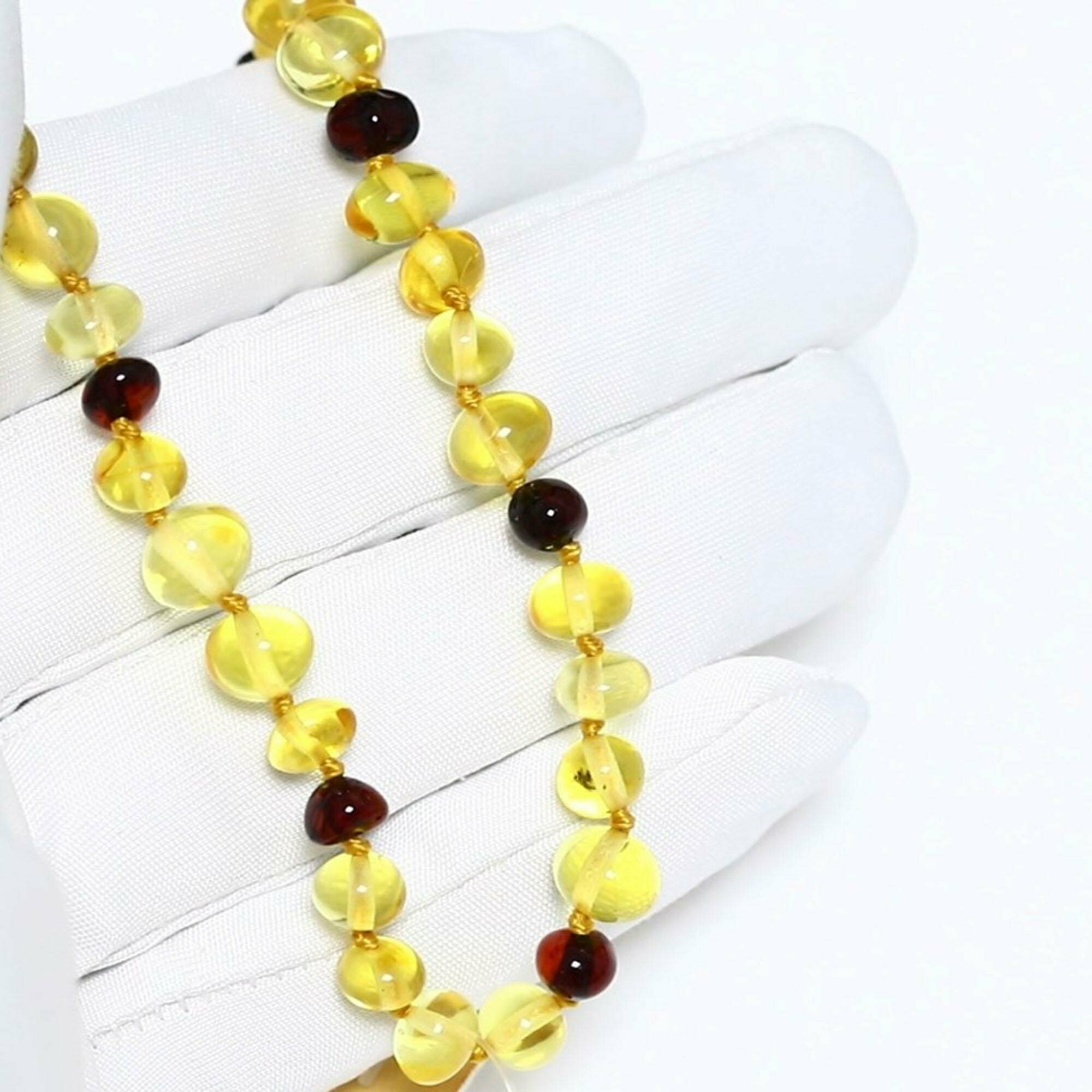 Бусы, янтарь