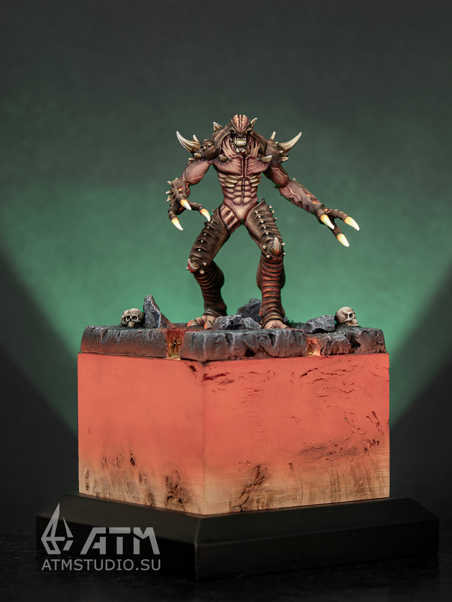 Имп Сталкер демон металлическая коллекционная фигурка в росписи Дум Тёмные Времена / DOOM Imp Stalker The Dark Ages