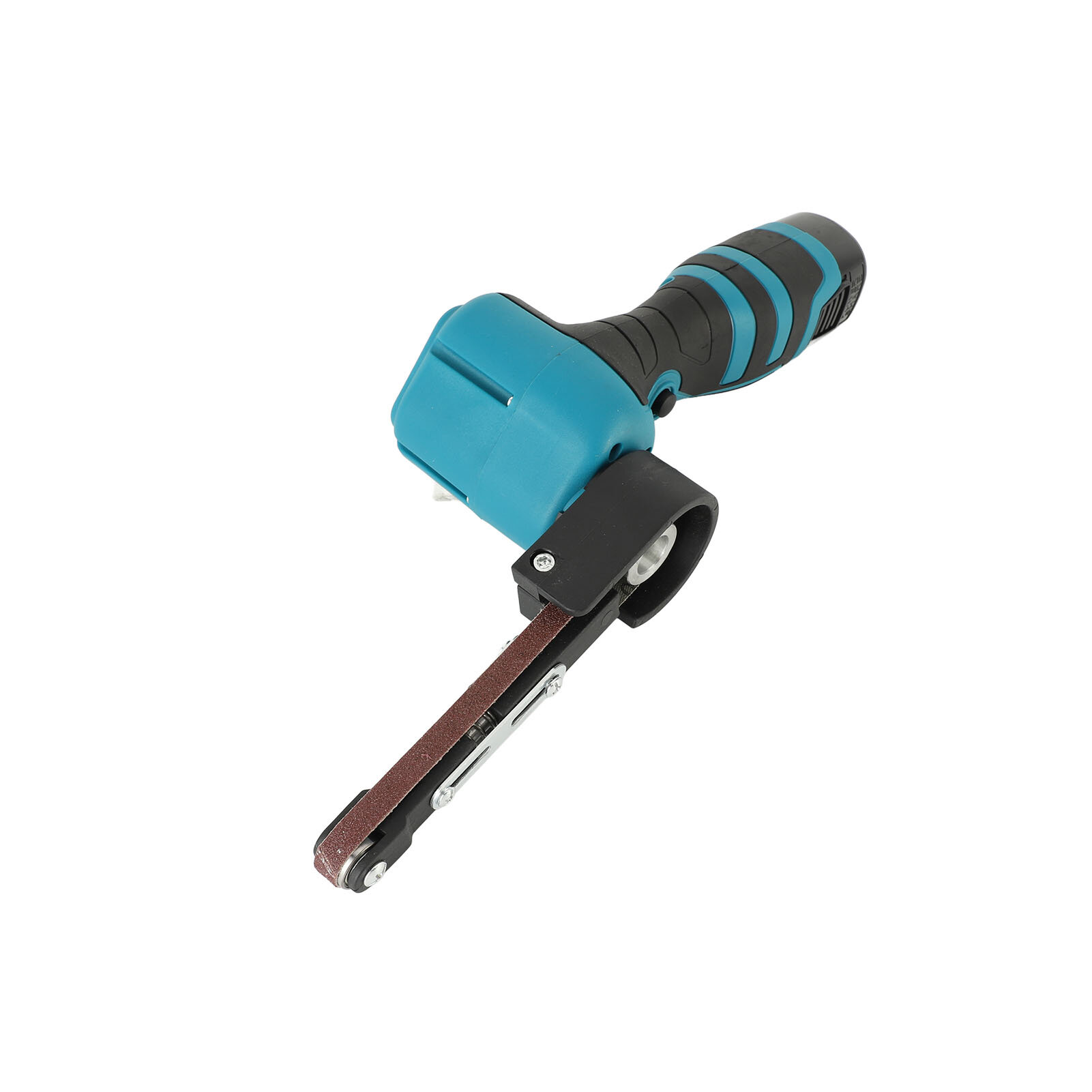 Беспроводная ручная ленточная шлифовальная машина 16,8 В 1,5 Ач с аккумулятором для удаления ржавчины и тонкой шлифовки, в комплекте 15 лент для автомобильных деталей, вилка для Великобритании, двойная