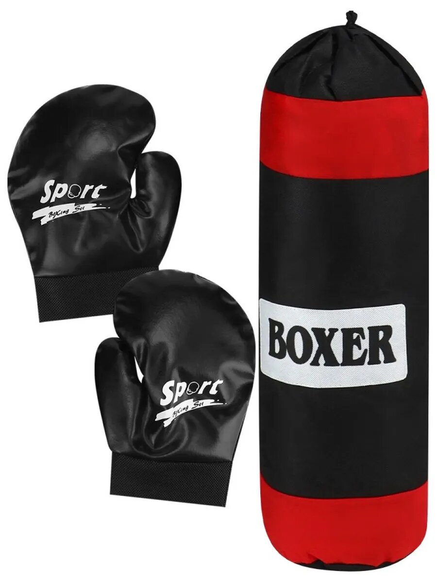 Набор для бокса (груша 20х14х49 см, в сетке) (арт. 1812837)