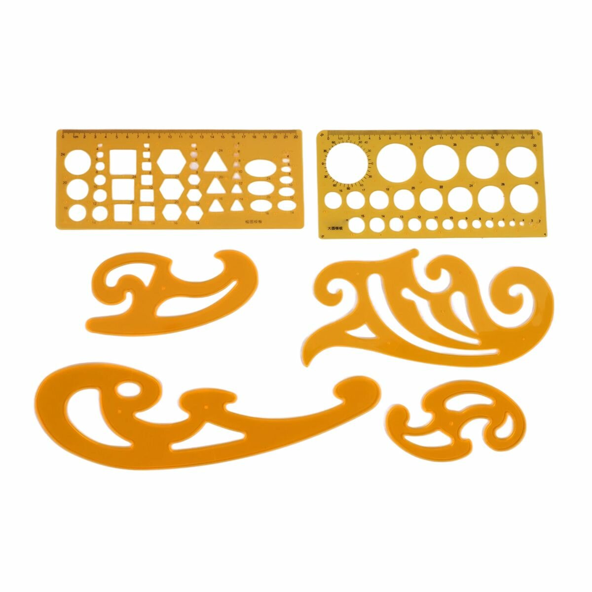 Набор из 6 линеек и шаблонов для личного черчения