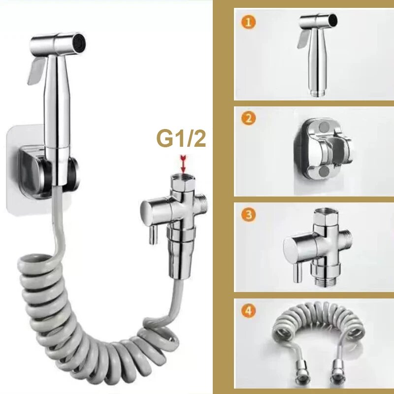 Настенное биде из нержавеющей стали, Spray gun set 3