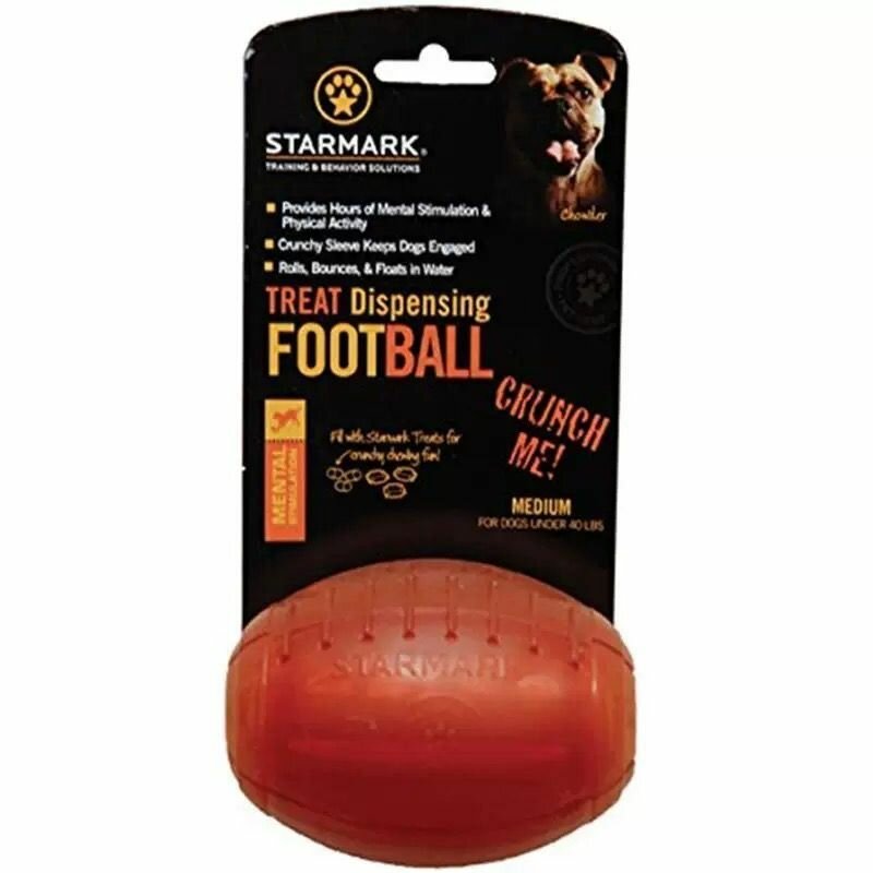 Жесткая игрушка для собак Starmark Treat с дозирующим жевательным шариком Средний размер до 18,14 кг