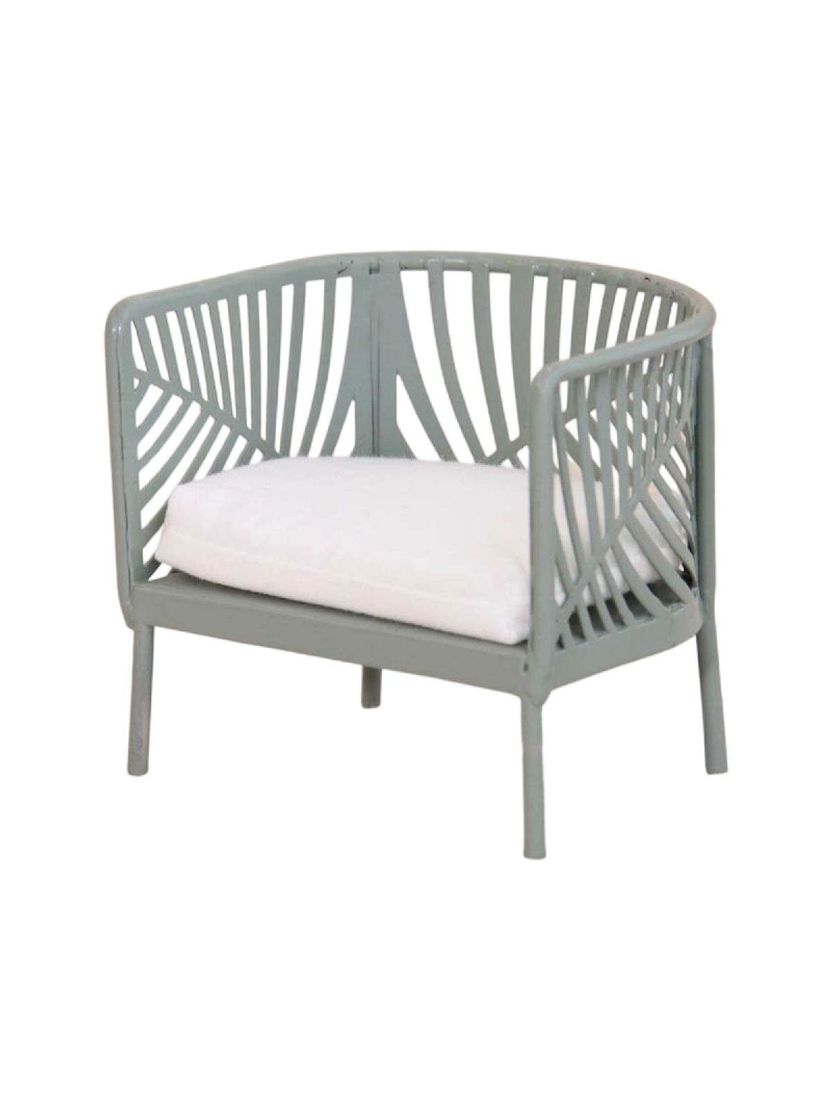 Металлическое миниатюрное кресло Мебель для детских кукольных домиков из сплава