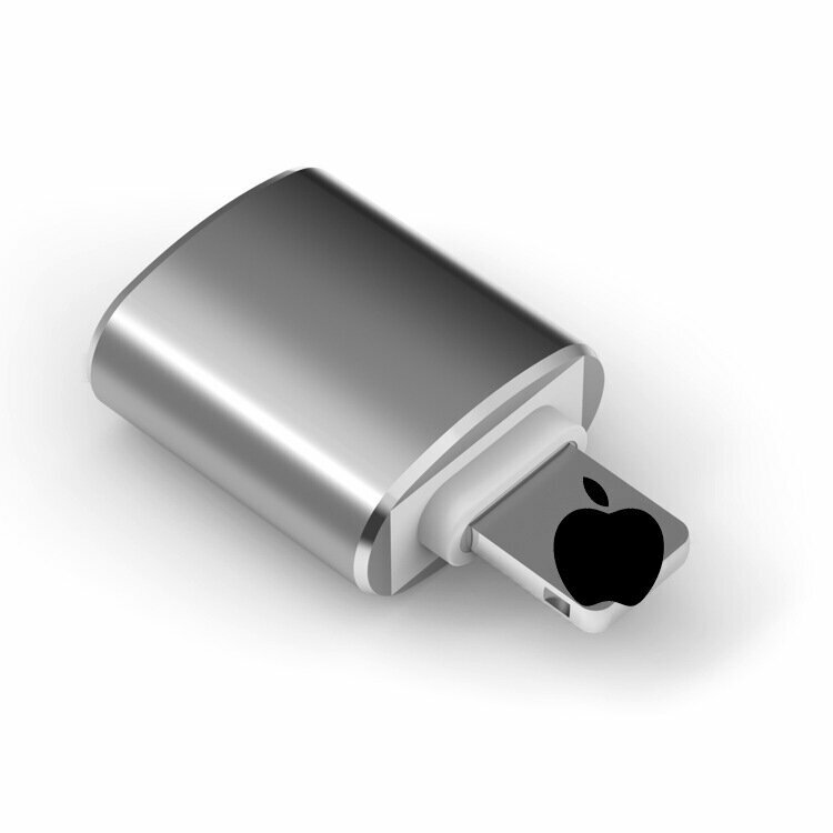 IPhone OTG Lightning Переходник для USB-диска Мини USB к Lightning Кабель Совместимый с iPhone 6s и выше Серебристый