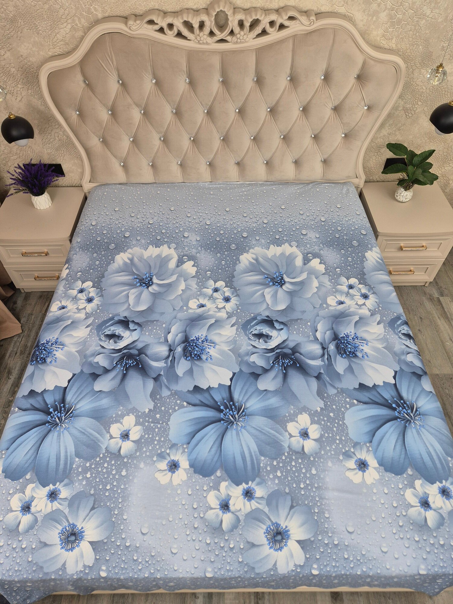 Простыня Бязь класическая Евро 220\240см Хлопок 100% производство Иваново плотность 120 гр/м2