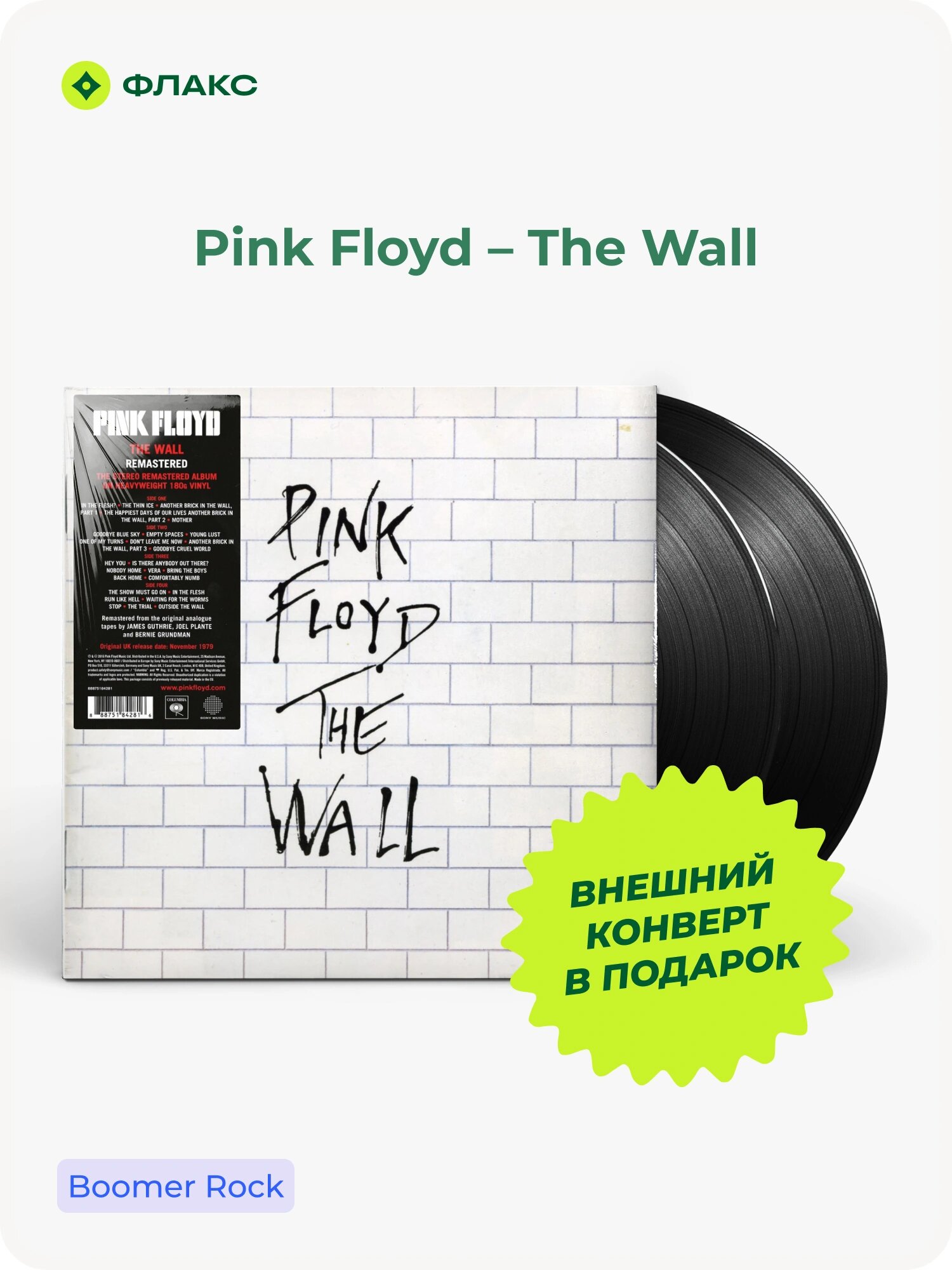 Виниловая пластинка Pink Floyd - The Wall (2LP), Хиты