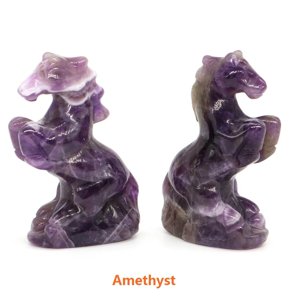 Фигурка лошадь из натуральных камней Фиолетовый, 1PC, Amethyst