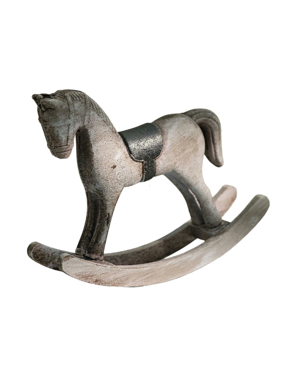 Минималистичная деревянная скульптура Лошади-качалки, Художественное Оформление комнаты Для книжной полки, журнального столика, Украшение в скандинавском стиле, Подарок