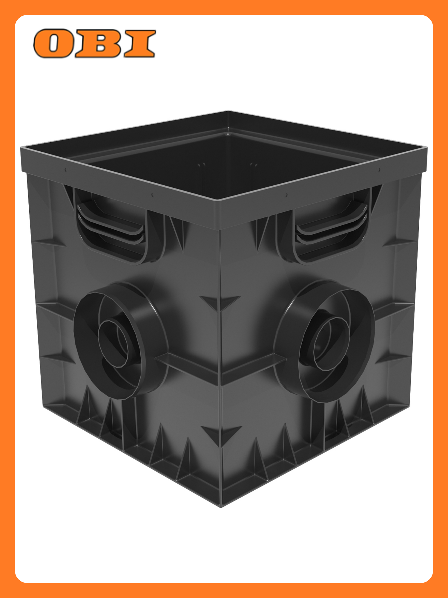 Дождеприемник Gidrolica Point, 300x300мм, черный, встраиваемый, пластик