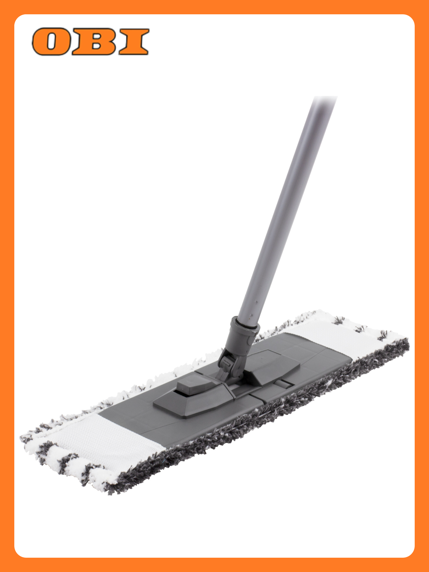 Швабра для влажной уборки in'loran плоская, микрофибра, 44*13см, ручка 110см