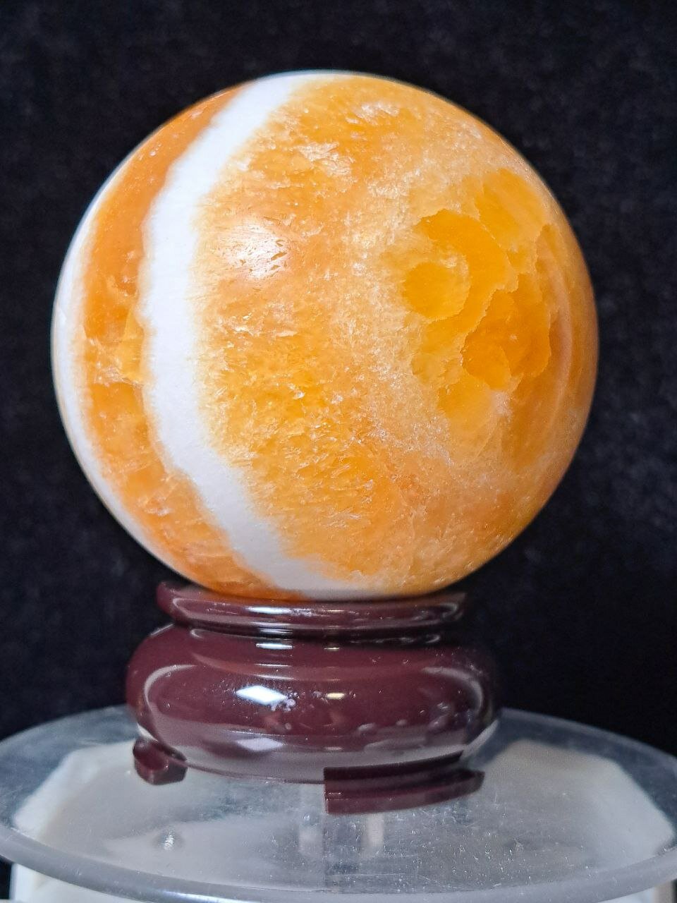 Шар кальцит, натуральный камень, амулет, талисман и оберег, декор для дома, интерьера, 348 гр