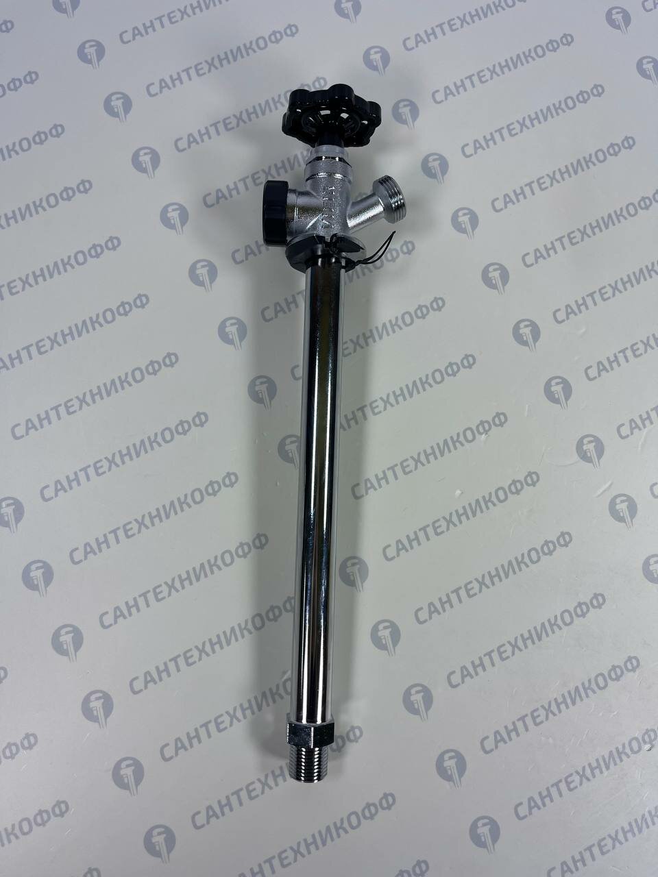 Кран водоразборный VIEIR незамерзающий 1/2"x3/4"НР 250мм, никель (VRGL20-250)