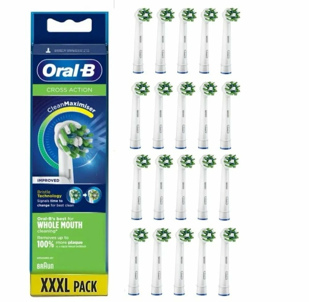 Перезаряжаемая электрическая зубная щетка Oral-B Cross Action, сменный блок 20 EB50RB