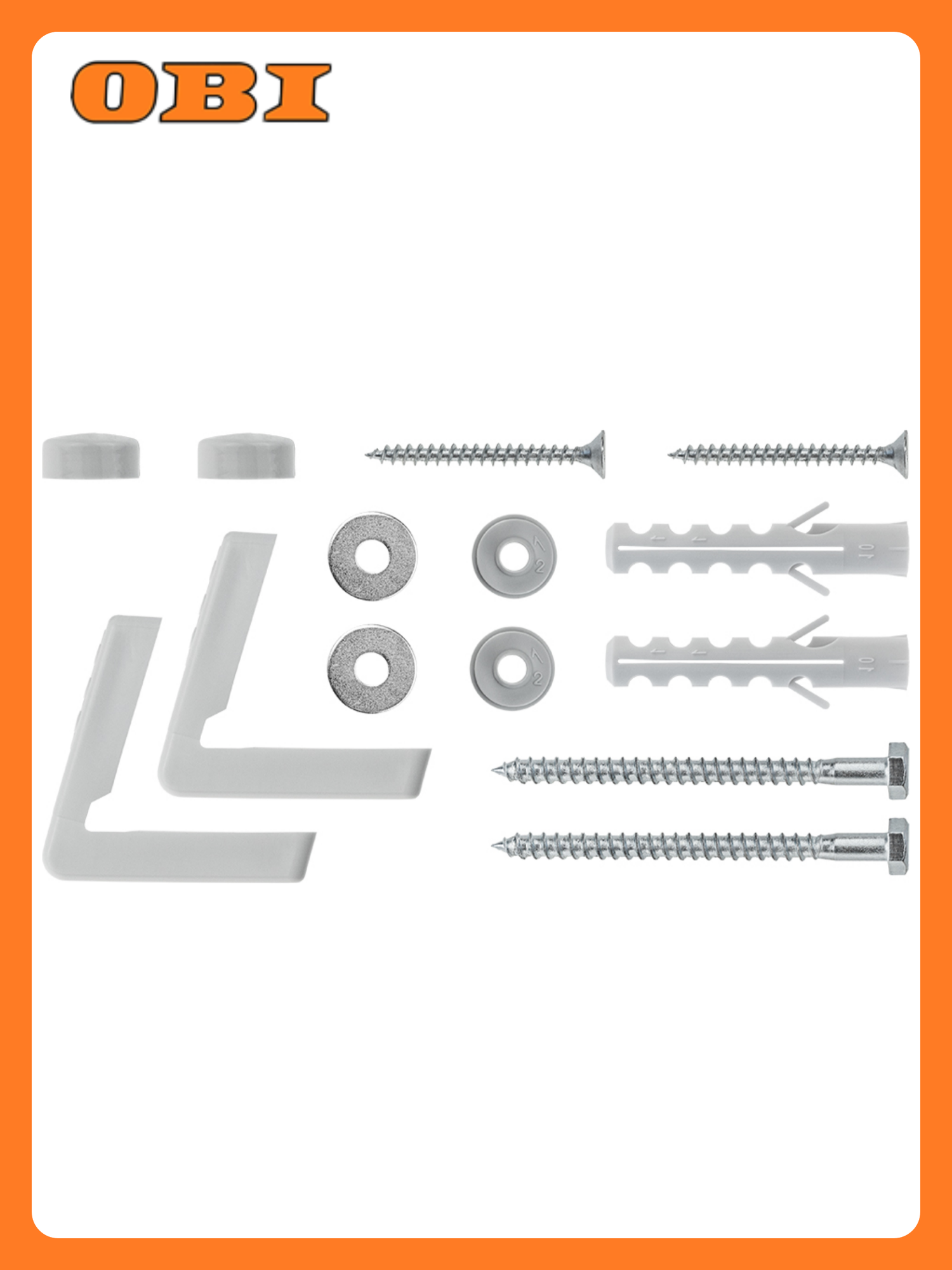 Набор для скрытого крепления MasterProf ИС.130183 6 мм 70 мм шуруп, дюбель, кронштейны, колпачки 10 мм 50 мм 4 шт