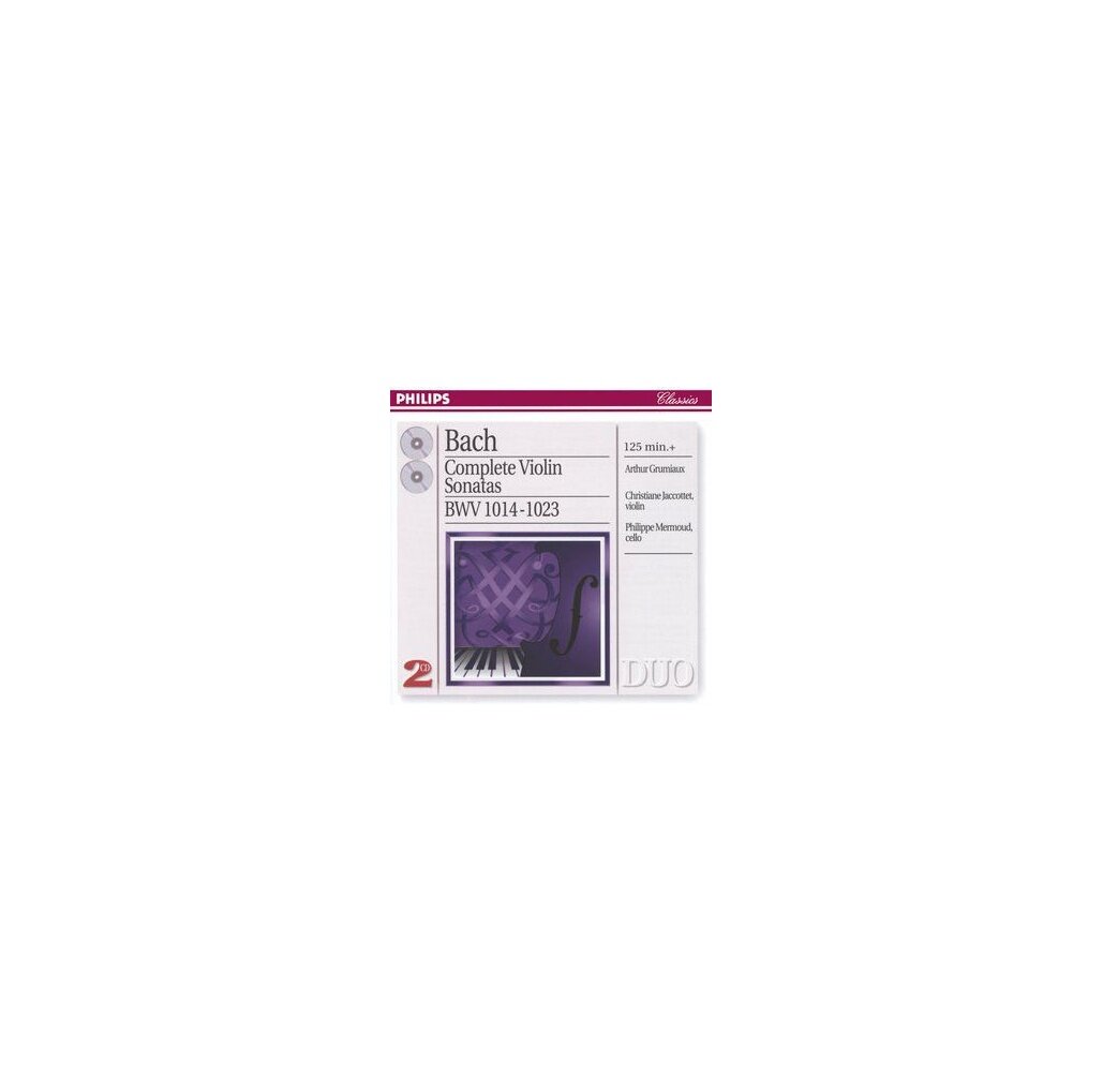 Диск Bach, J.S: Complete Violin Sonatas. Arthur Grumiaux, Christiane Jaccottet, Philippe Mermoud (2 CD)