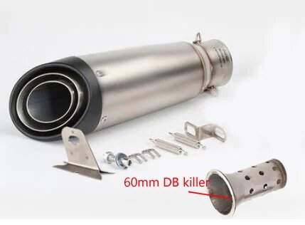 Универсальная выхлопная труба для мотоцикла 51 60 мм, выхлопная труба для мотоцикла, выхлопная труба с дБ-убийцей для MT07, MT09, Z900, Z400, Z650, R3, R25, mt03 A10-60mm