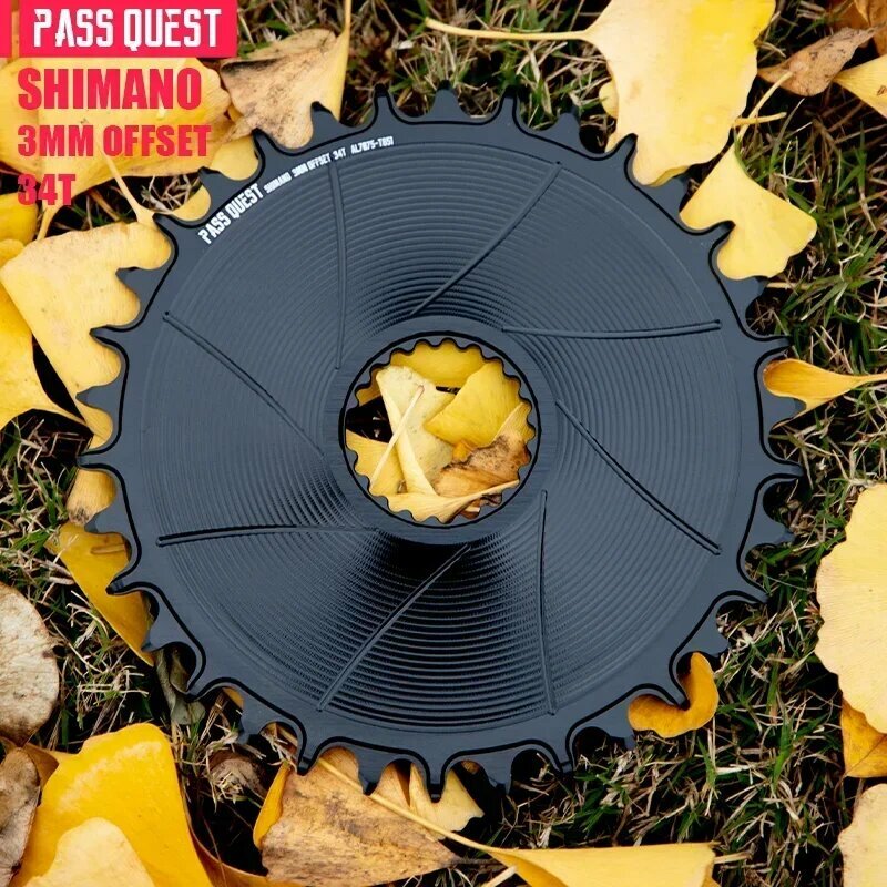 PASS QUEST Звездочка AERO со смещением 3 мм 28-38 зубьев 34T Black