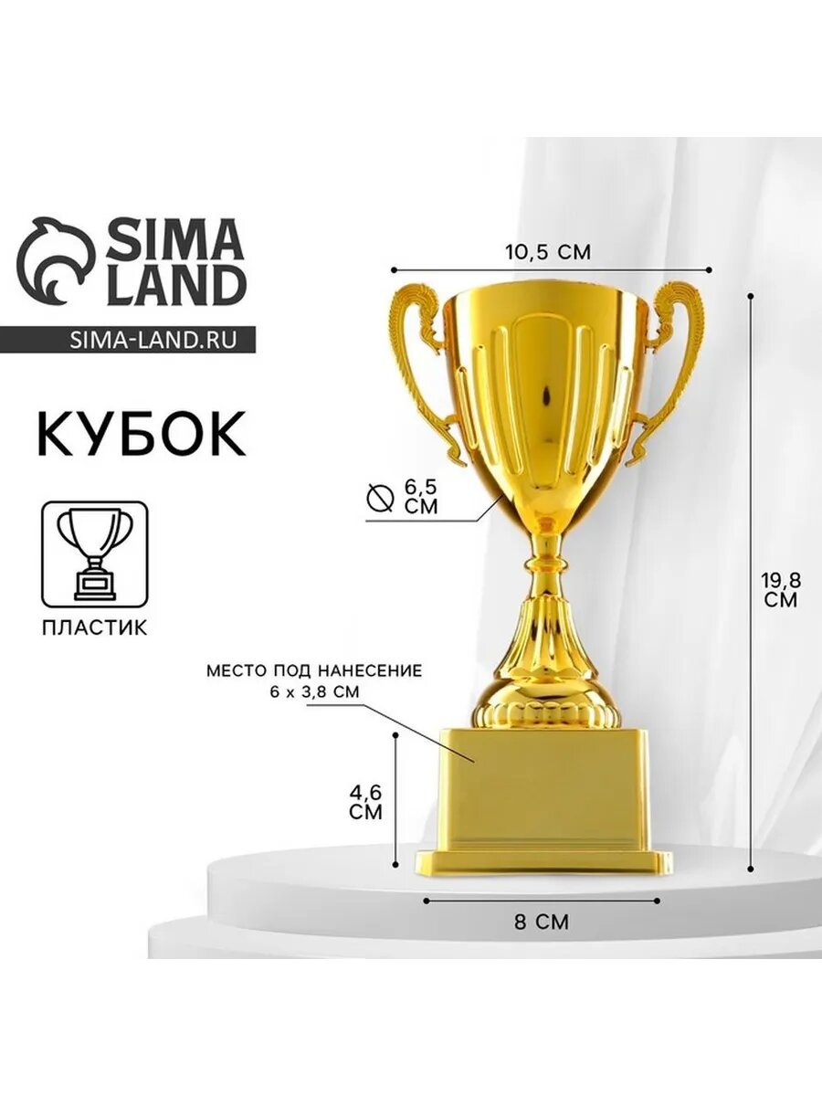 Элитный наградной кубок с золотым покрытием