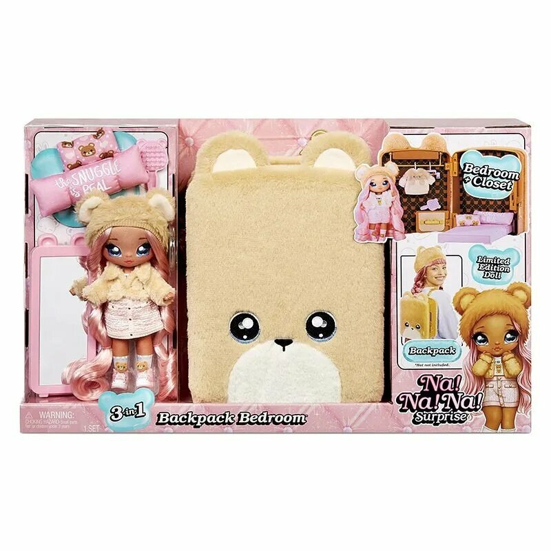 Na! Na! Na! Surprise Backpack Bedroom / Игровой Набор Для Спальни С Плюшевым Рюкзаком, Подходящий Для Детей В Возрасте От 5 Лет И Старше