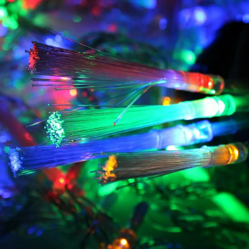 Волоконно-оптическая светодиодная гирлянда, 10 м, 80 LEDs, 8 режимов, холодный белый/красивый/теплый белый/синий multicolor