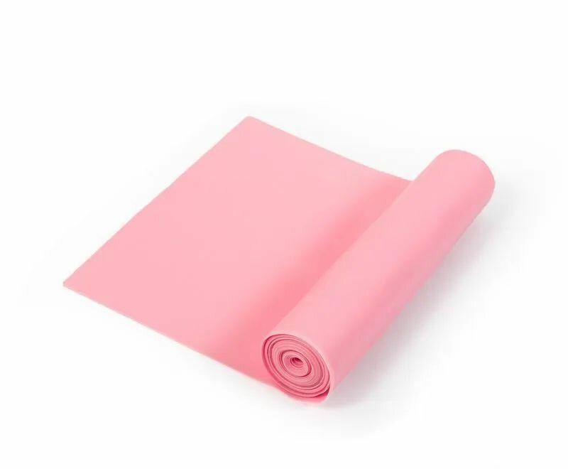 Эспандер ленточный для йоги и пилатеса, фитнес лента эластичная резинка для гимнастики розовая