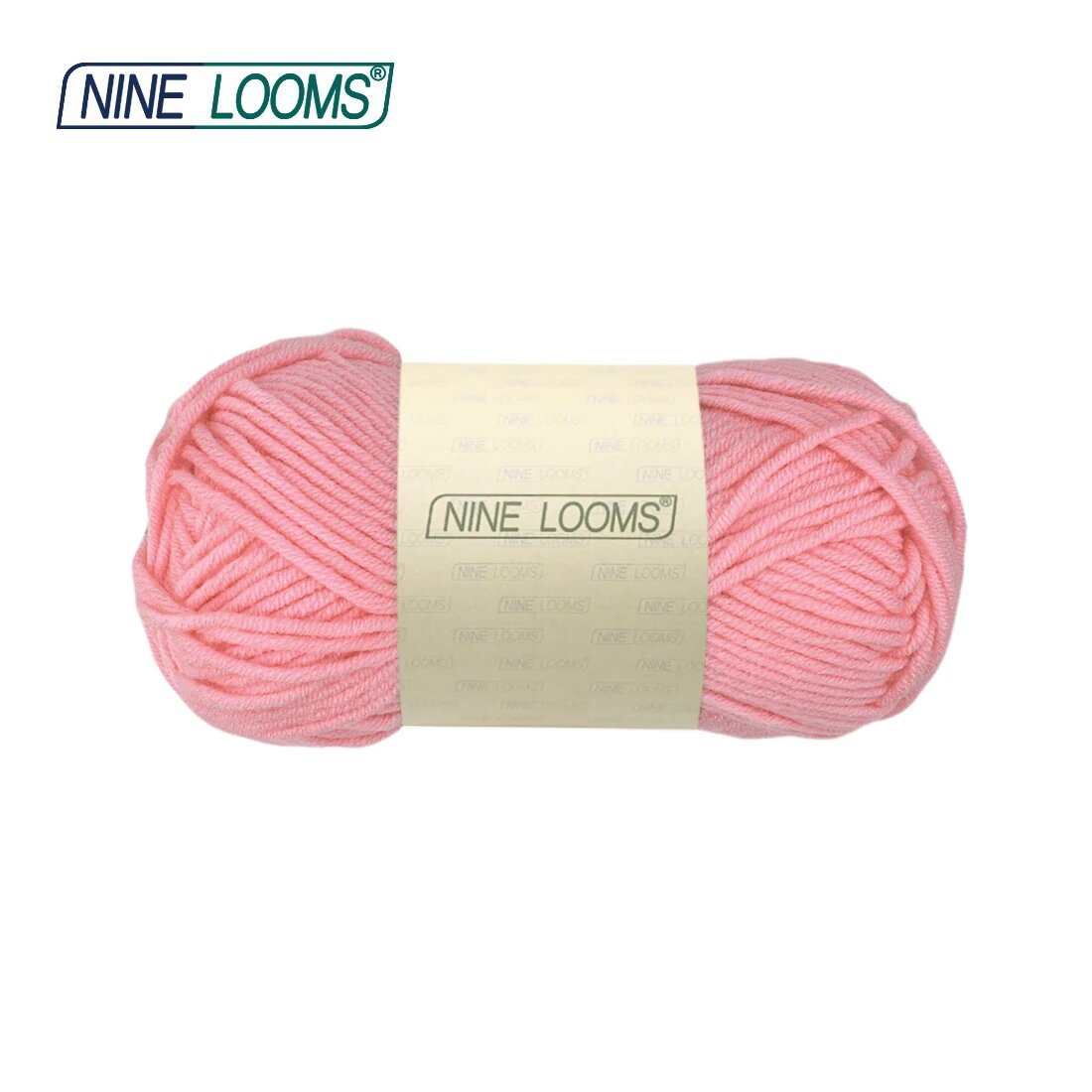 Розовая акриловая пряжа NINE LOOMS 50г, цвет 85 Pink
