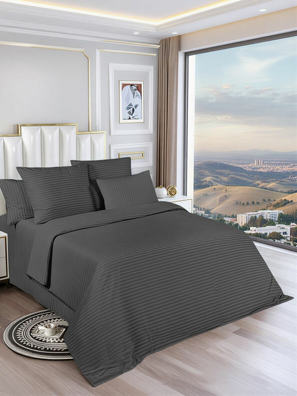 Пододеяльник страйп-сатин 150х200 - "Эшлин" 1х1