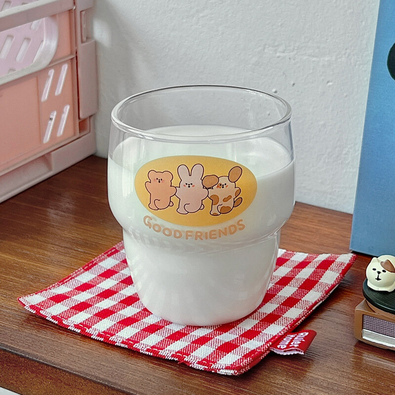 Стеклянные чашки в японском и корейском стиле, чашки из высококачественного боросиликатного стекла, термостойкие чашки, чашки для холодного кофе, чашки для завтрака.