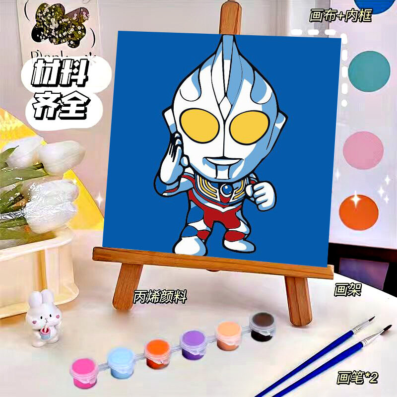 Цифровая картина маслом 20*20, аниме, раскраска маслом, ручная роспись маслом, декор для спальни.