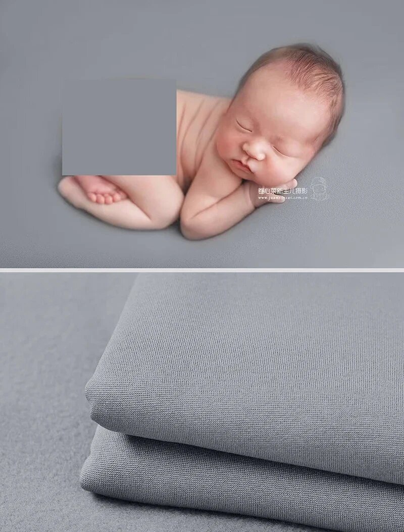 Серые одеяла для фотосессии новорожденных, light grey