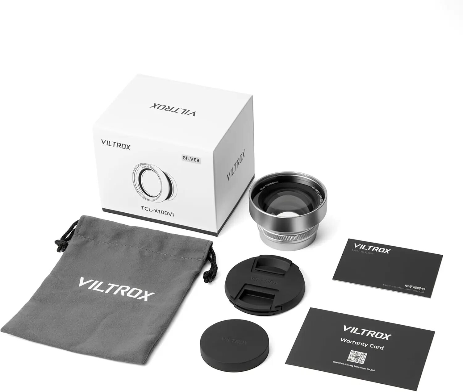 VILTROX 1.4X TCL-X100 VI телеобъектив для Fujifilm X100VI X100V X100F серебро