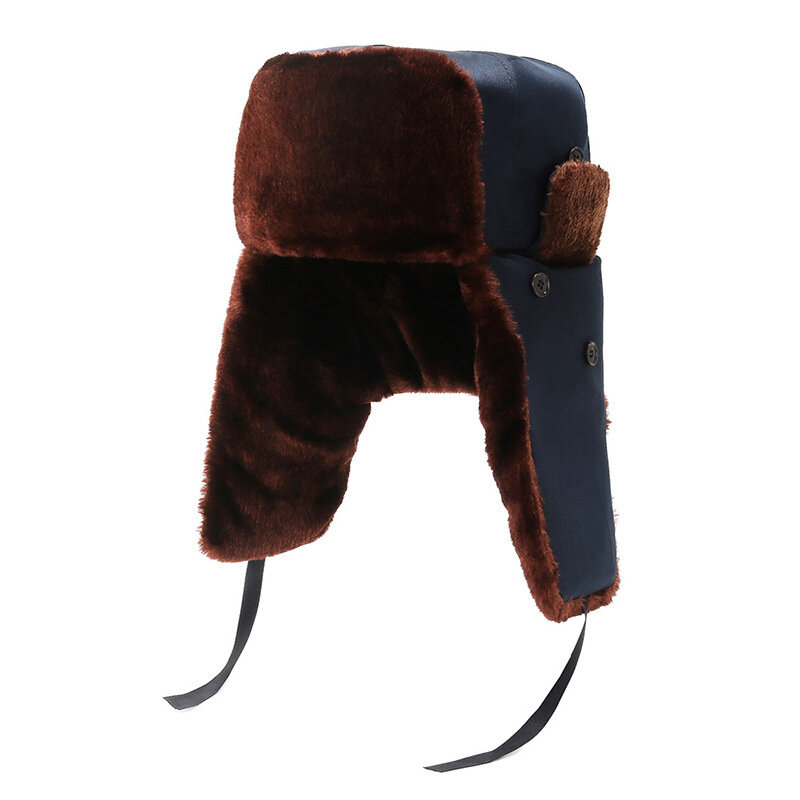 DIY плоская бейсболка пожилым мужчинам тепло шерсть хлопок ушные клапаны / B-554