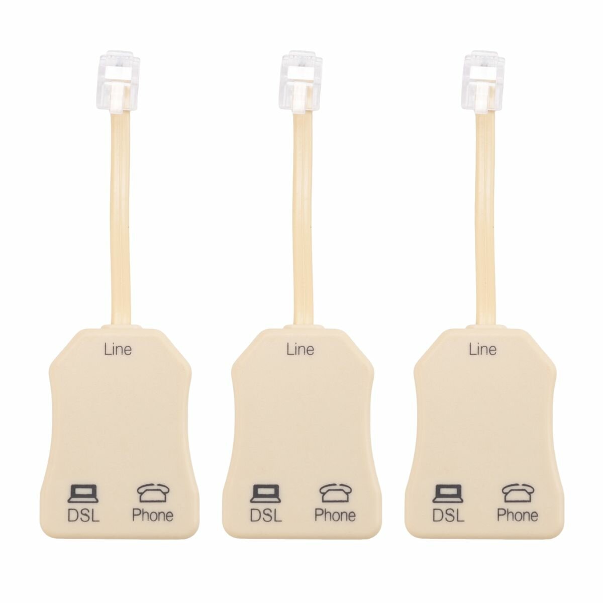 3 шт. DSL-фильтр-сплиттер для телефонной линии, встроенный телефонный модем ADSL