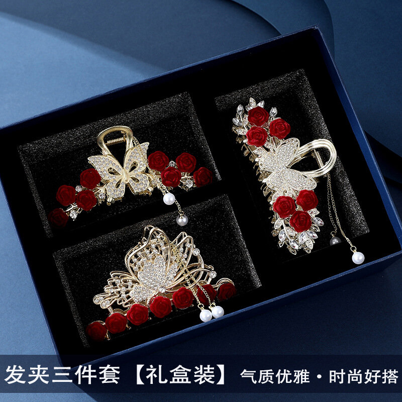 Заколки и аксессуары для волос, набор элитных заколок-крабов для укладки волос, большая заколка-краб для весны и лета, подарок на 520 для девушки.