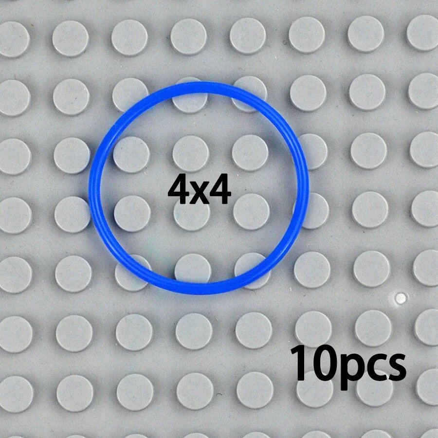MOC высокотехнологичная резиновая лента 2x2 3x3 4x4 5x5 EV3, строительные блоки, 10 шт./лот, совместимые 85543 85544 кирпичи, детали, игрушки Leduo