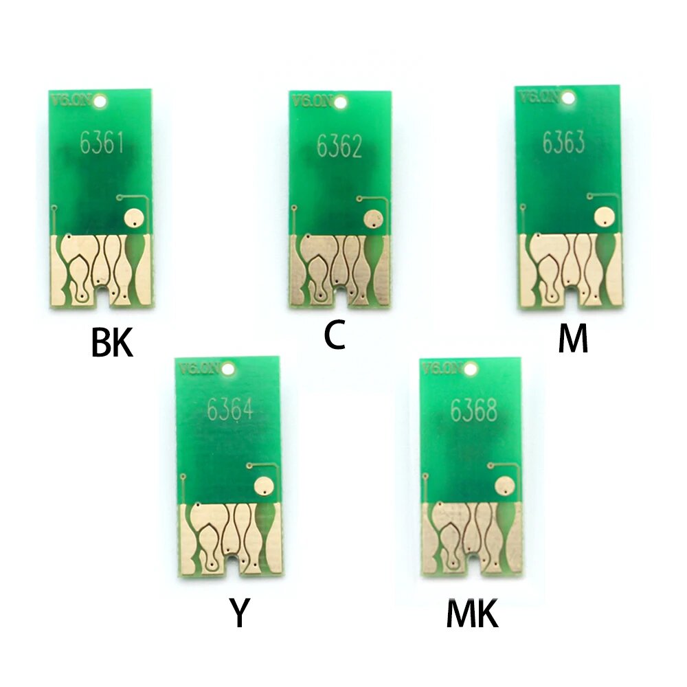 Чип сброса картриджа T6361-T6369 T636A T636B для Epson 1 Set 5Colors