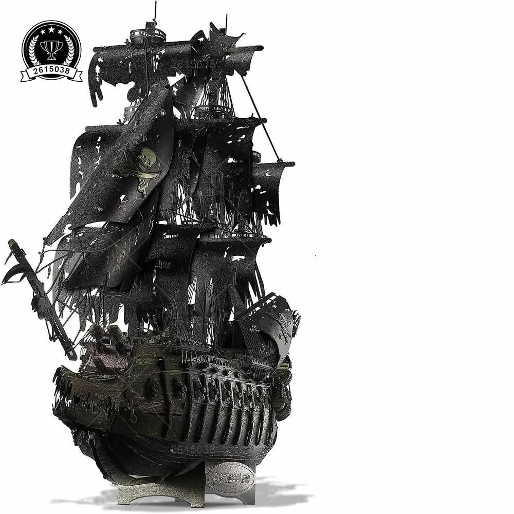 GM 3D пазл, металлическая конструкция, развлекательные игрушки для снятия стресса ручной работы, Модель пиратского корабля "Летучий Голландец, коллекционные поделки