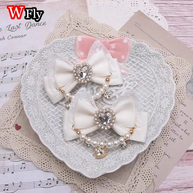 Заколка для волос Harajuku Love Y2K из искусственной кожи Белый, белый