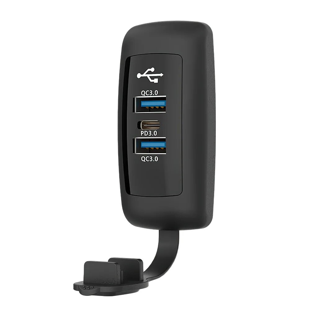 3-портовые двойные USB-разъемы для автомобильного зарядного устройства QC3.0 и PD, аксессуары, водонепроницаемые для автомобилей, грузовиков, мотоциклов, зарядные розетки