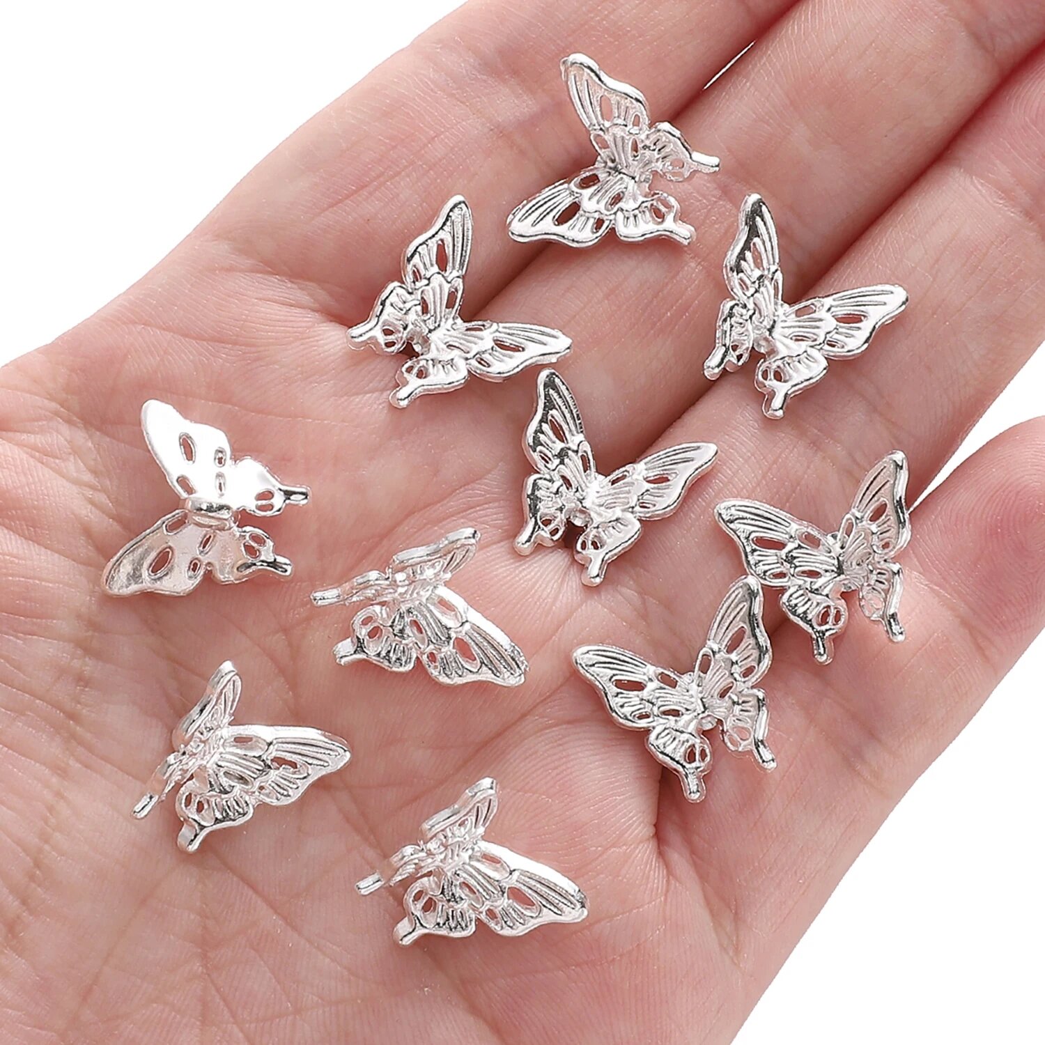 Металлические бабочки для рукоделия, 15x14mm, 5шт